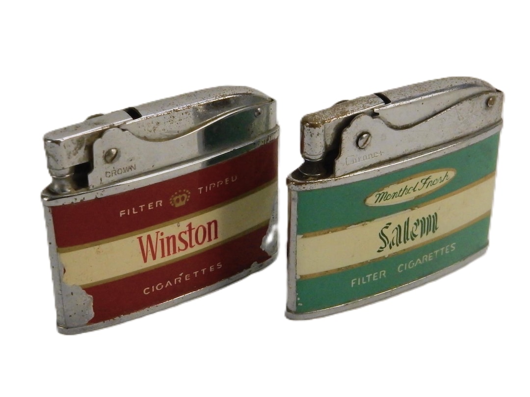 Winston & Salem Automatic Lighters, Crown/coronet Vintage, Made in ...