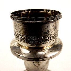 Set of 2 Sterling Candlesticks, Cement Weighted, W/boboche Cups ...
