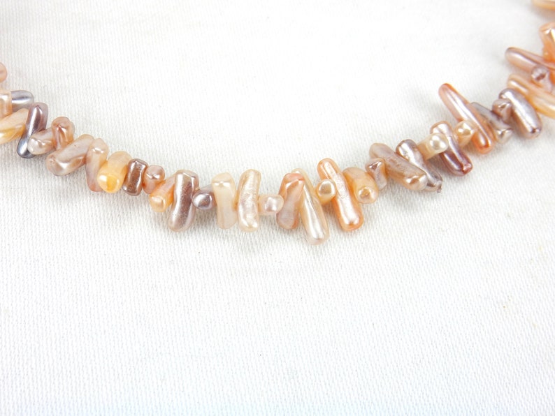 Vintage Costume Jewelry Faux Abalone Shell Chip Necklace - Etsy