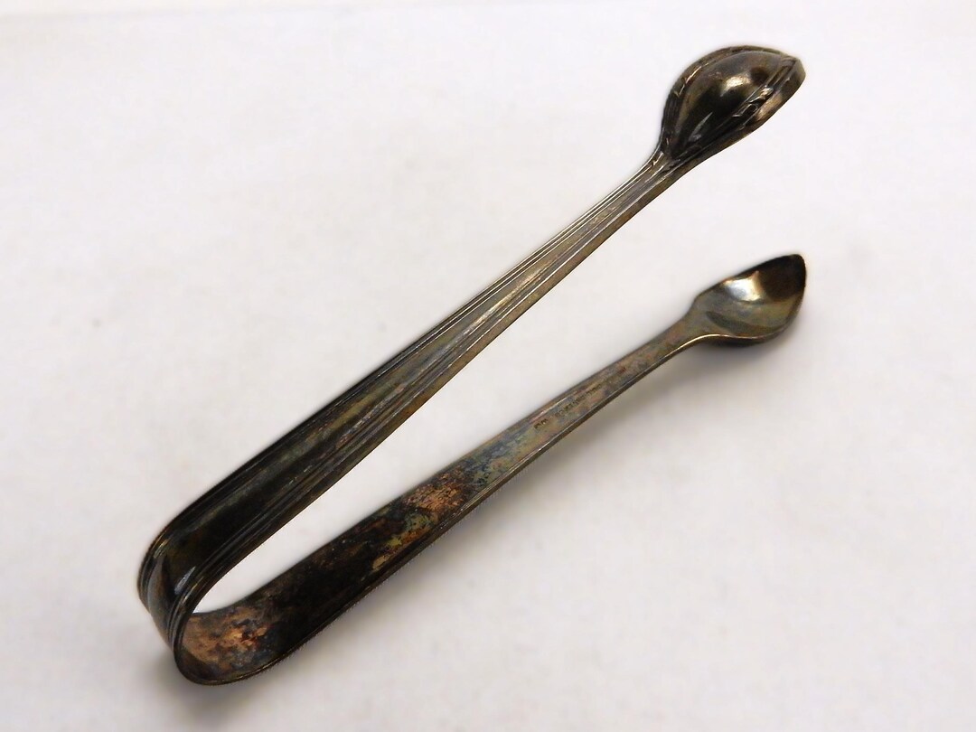 Vintage International Silver Miniature Serving Silver-plate Sugar Tongs ...