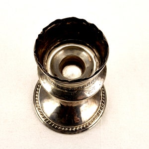 Set of 2 Sterling Candlesticks, Cement Weighted, W/boboche Cups ...