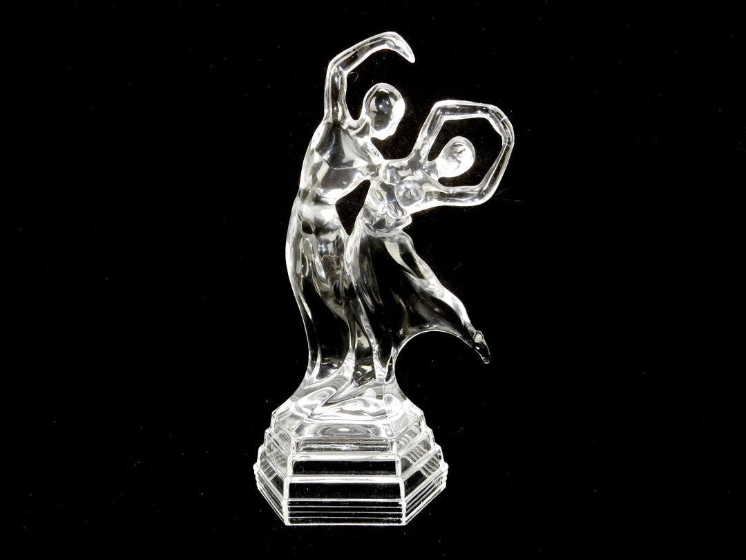 11 Glass Statue, Sculpture Figurine, Ballet Couple Dancing, Beveled ...