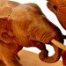 Carved Wood Figurine on Base 2 Bull Elephants Fighting Screw - Etsy