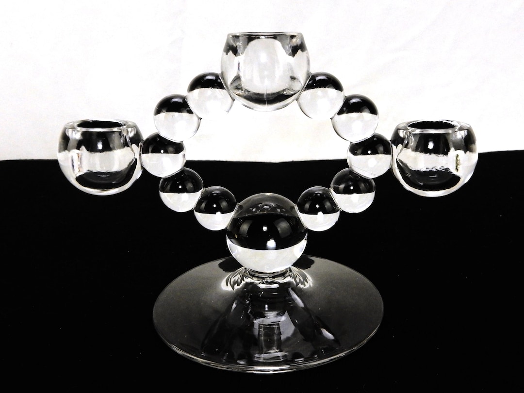 Imperial Glass 3-light Candelabra, Vintage Home Decor, Mantel or ...