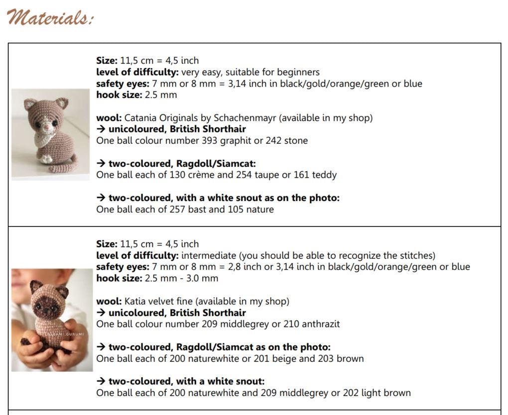 PDF Crochet Pattern Milka Kitty by Leami (language on the Picture ...