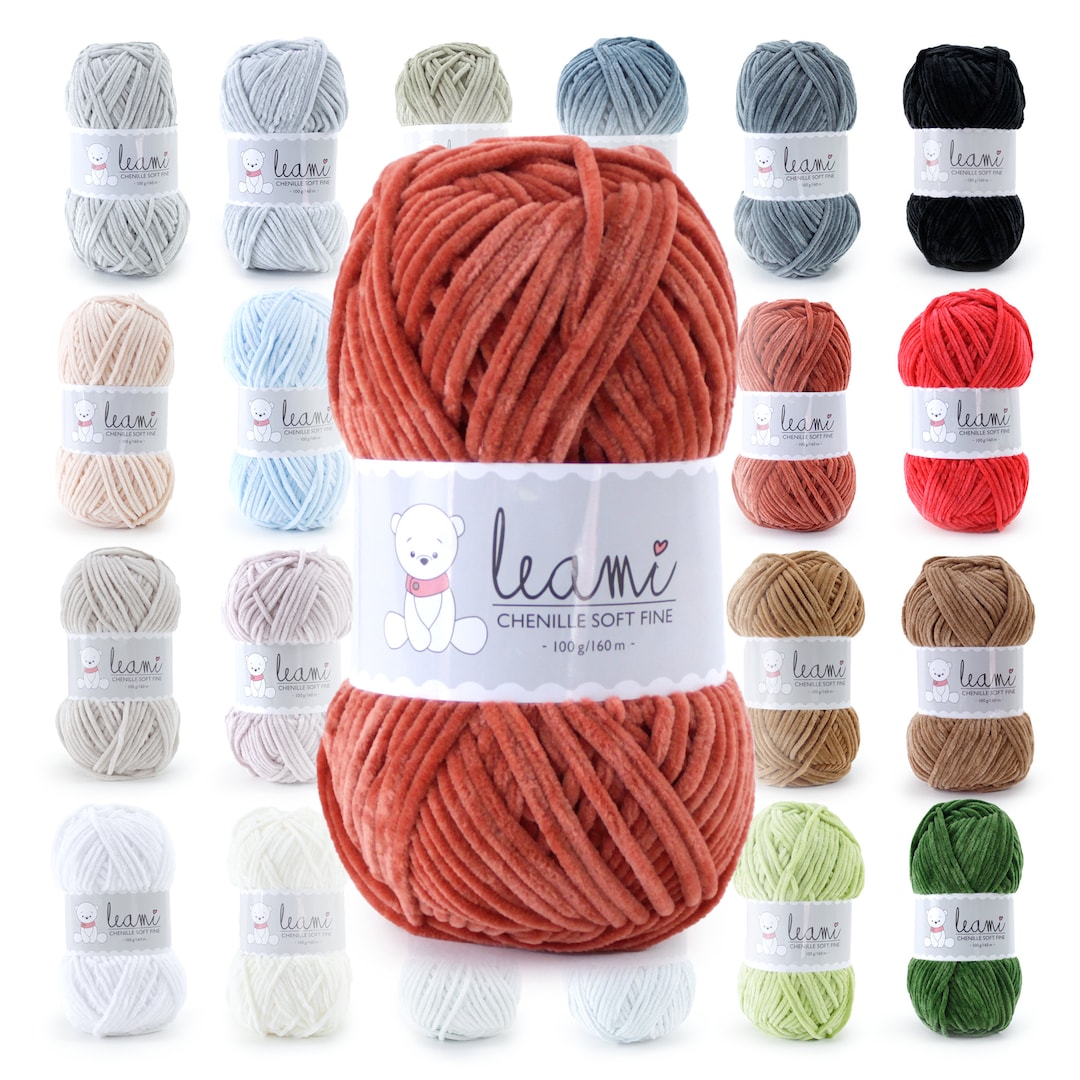 32.00 Eur/kg LEAMI Chenille Soft FINE (100g/160 M) - Etsy