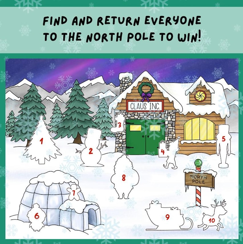 Christmas Scavenger Hunt Game Printable, Kids Scavenger Hunting ...