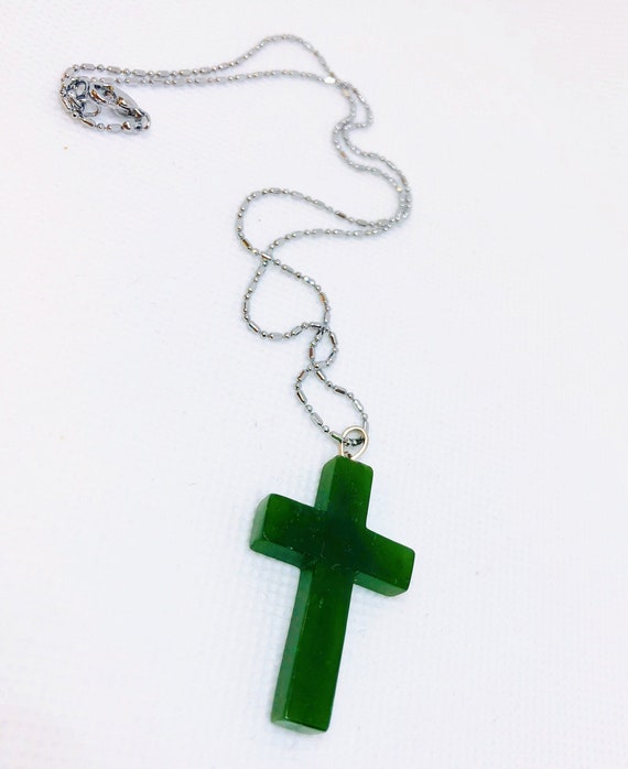 Bc Jade Cross Cross Pendant Spiritual Pendant Christianity | Etsy