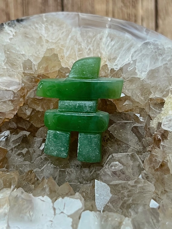 BC Canadian Inukshuk Jade Brooch Hand Carved Bc Jade Unique - Etsy