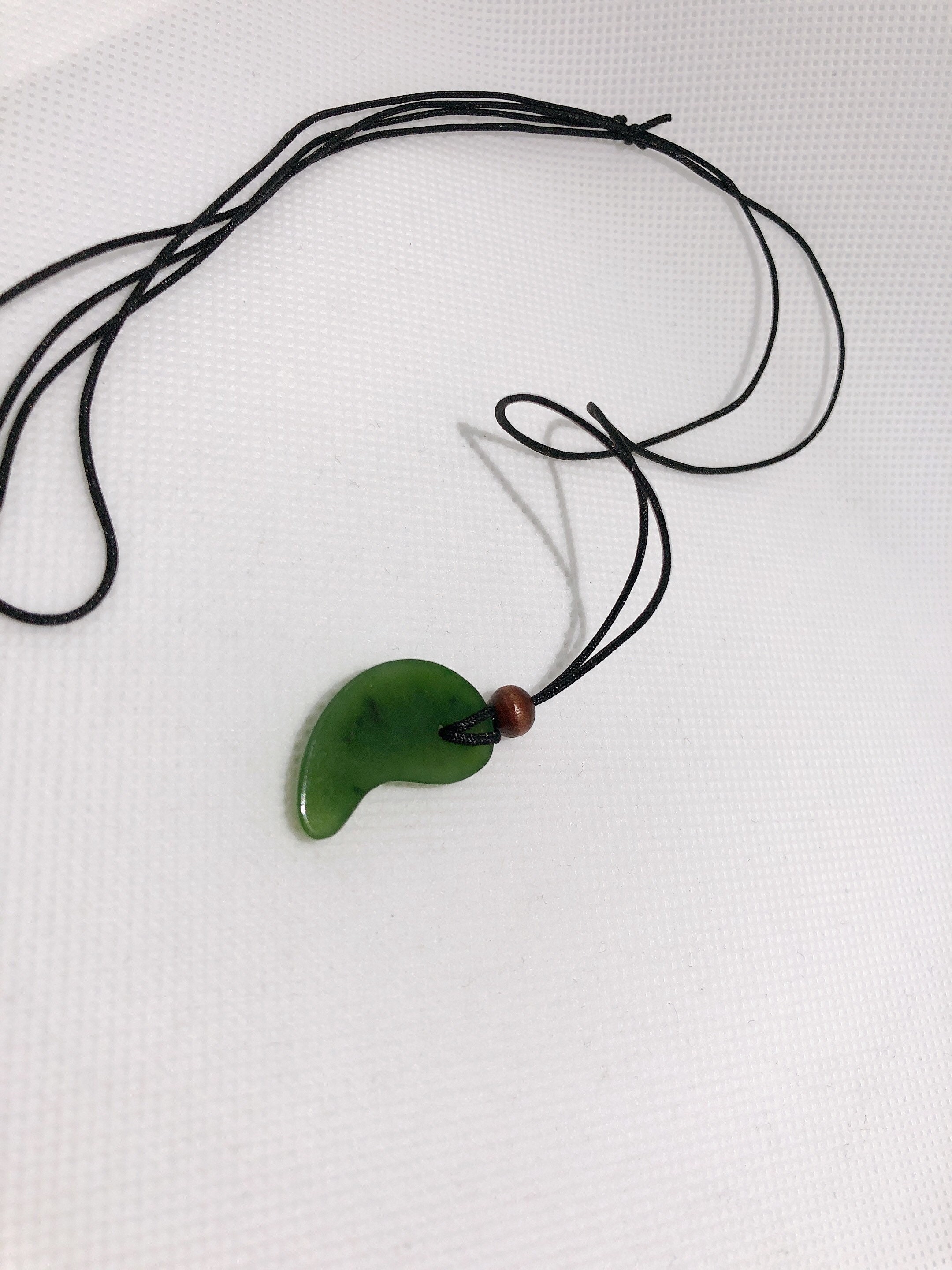 BC Jade Magatama Japanese Jade Luck Pendant Jade Pendant | Etsy