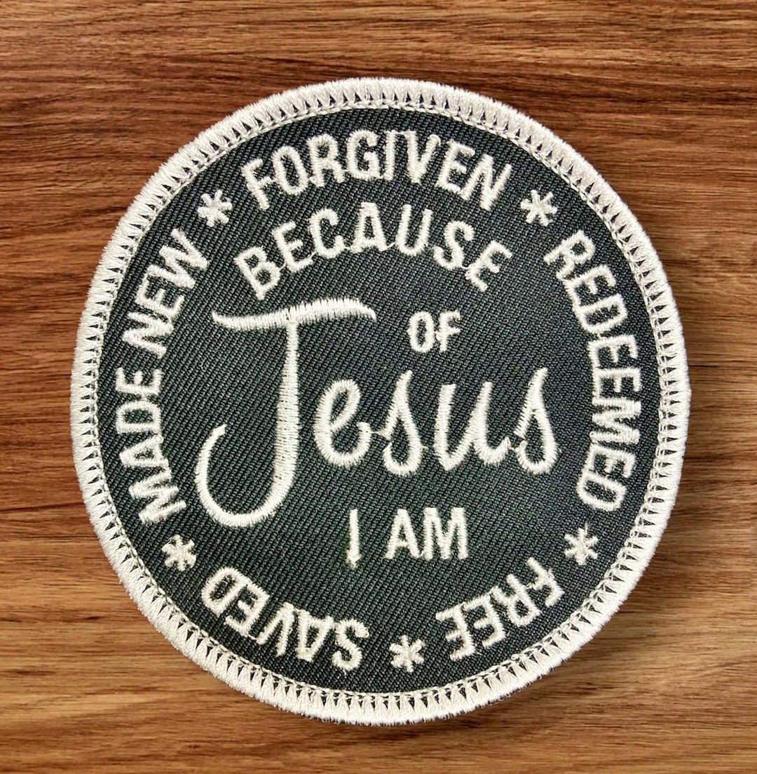 Because of Jesus Patch - Etsy