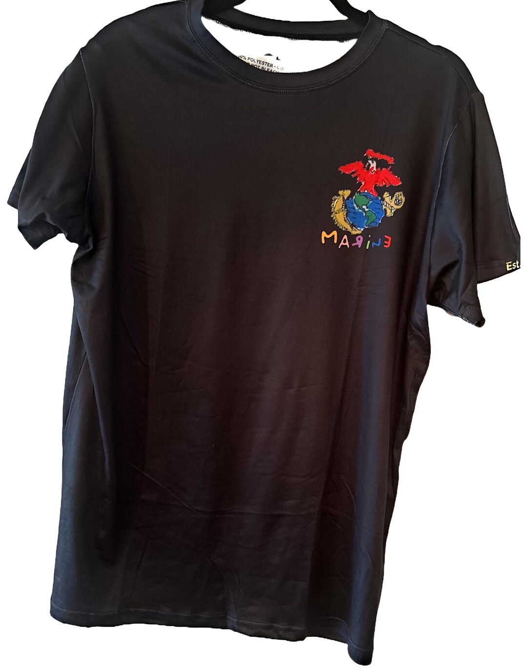 Marines Crayon EGA Performance T-shirt - Etsy