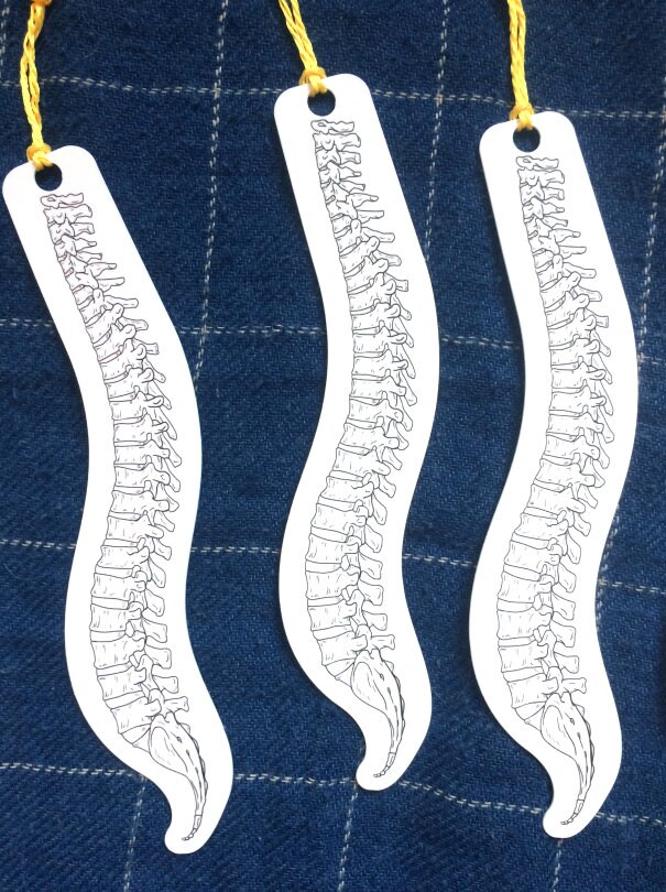 Book Spines Anatomical Spine Bookmarks Medical Student, Resident, Nurse ...