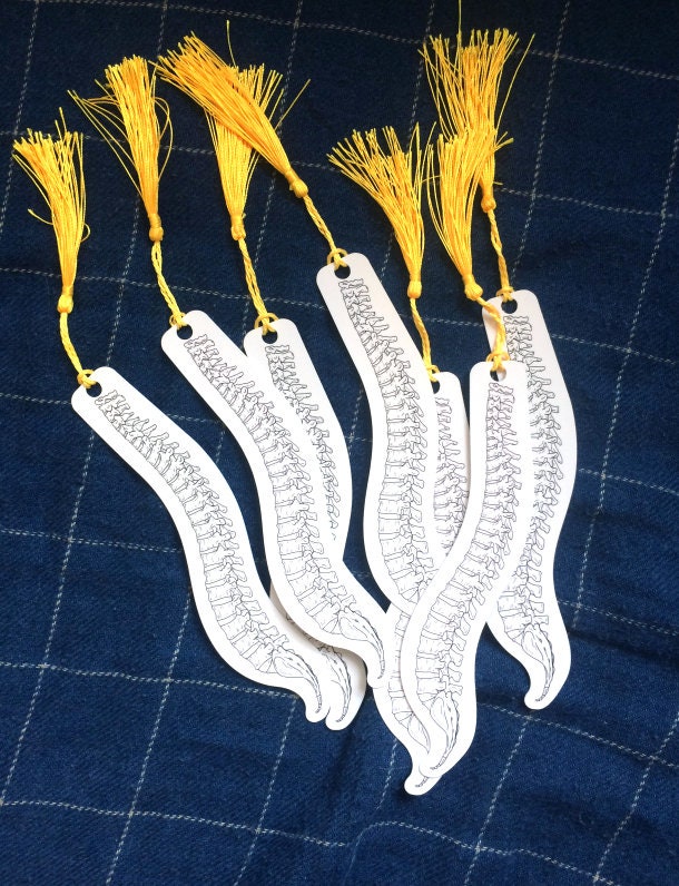 Book Spines Anatomical Spine Bookmarks Medical Student - Etsy