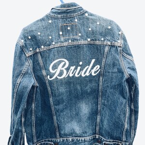 Custom Made Bridal Denim Jean Jacket - Etsy