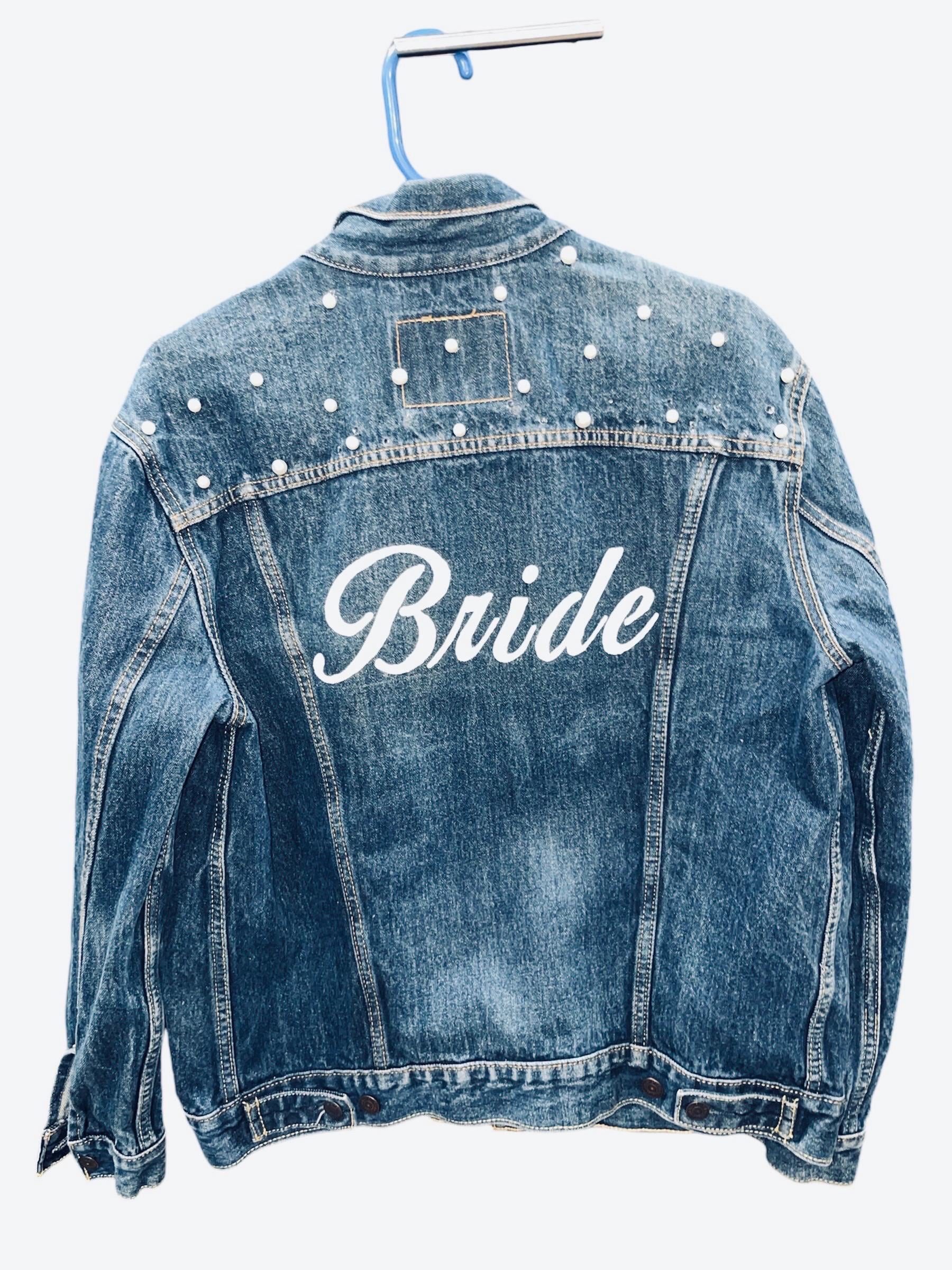 Custom Made Bridal Denim Jean Jacket - Etsy