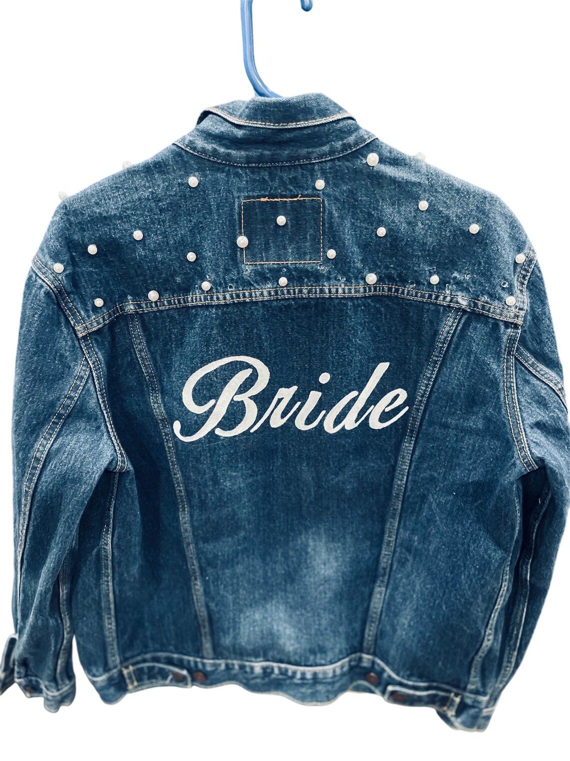 Custom Made Bridal Denim Jean Jacket - Etsy