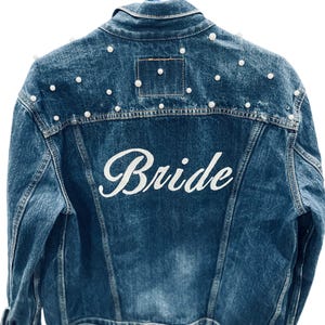 Custom Made Bridal Denim Jean Jacket - Etsy