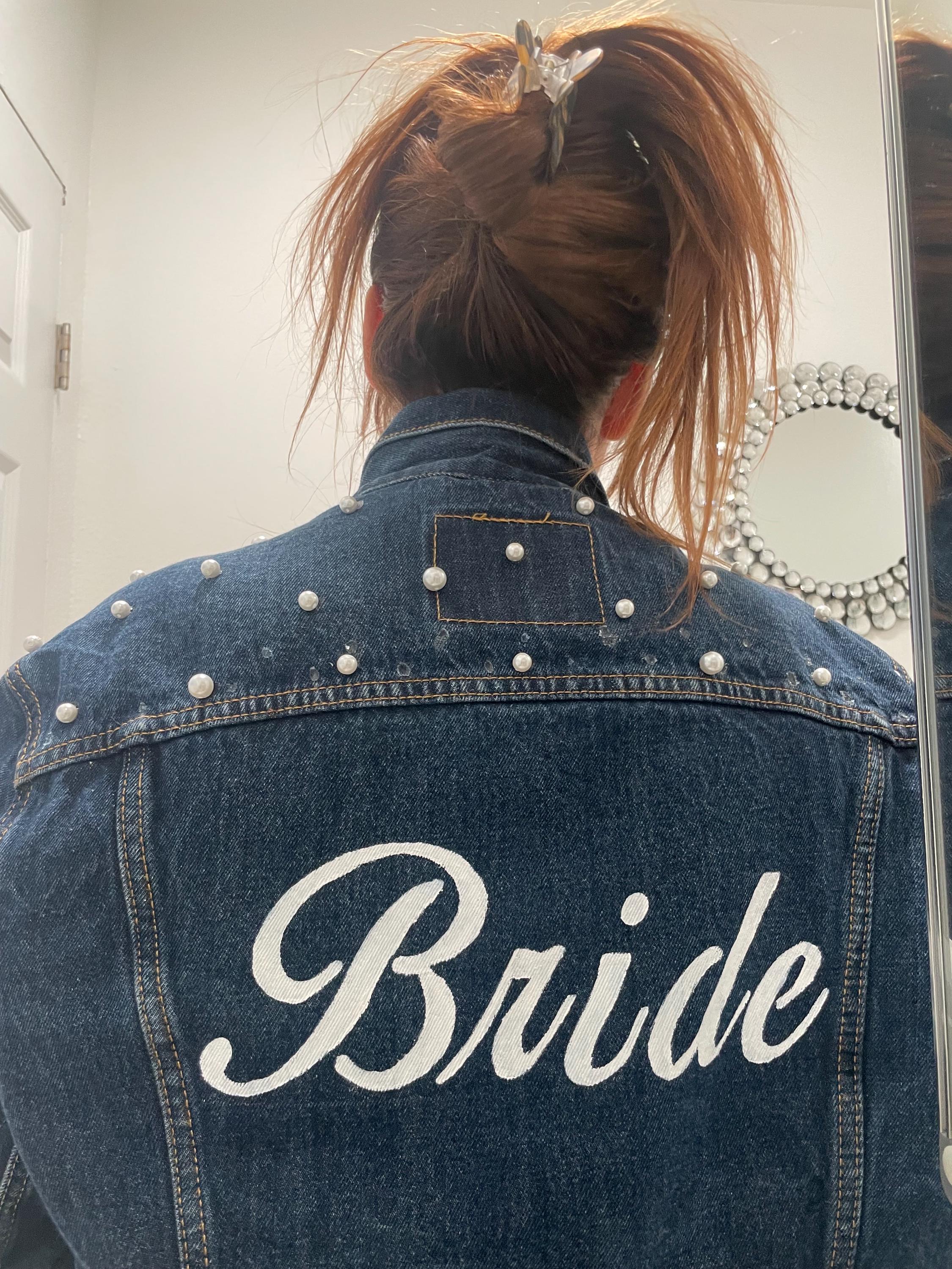 Custom Made Bridal Denim Jean Jacket - Etsy