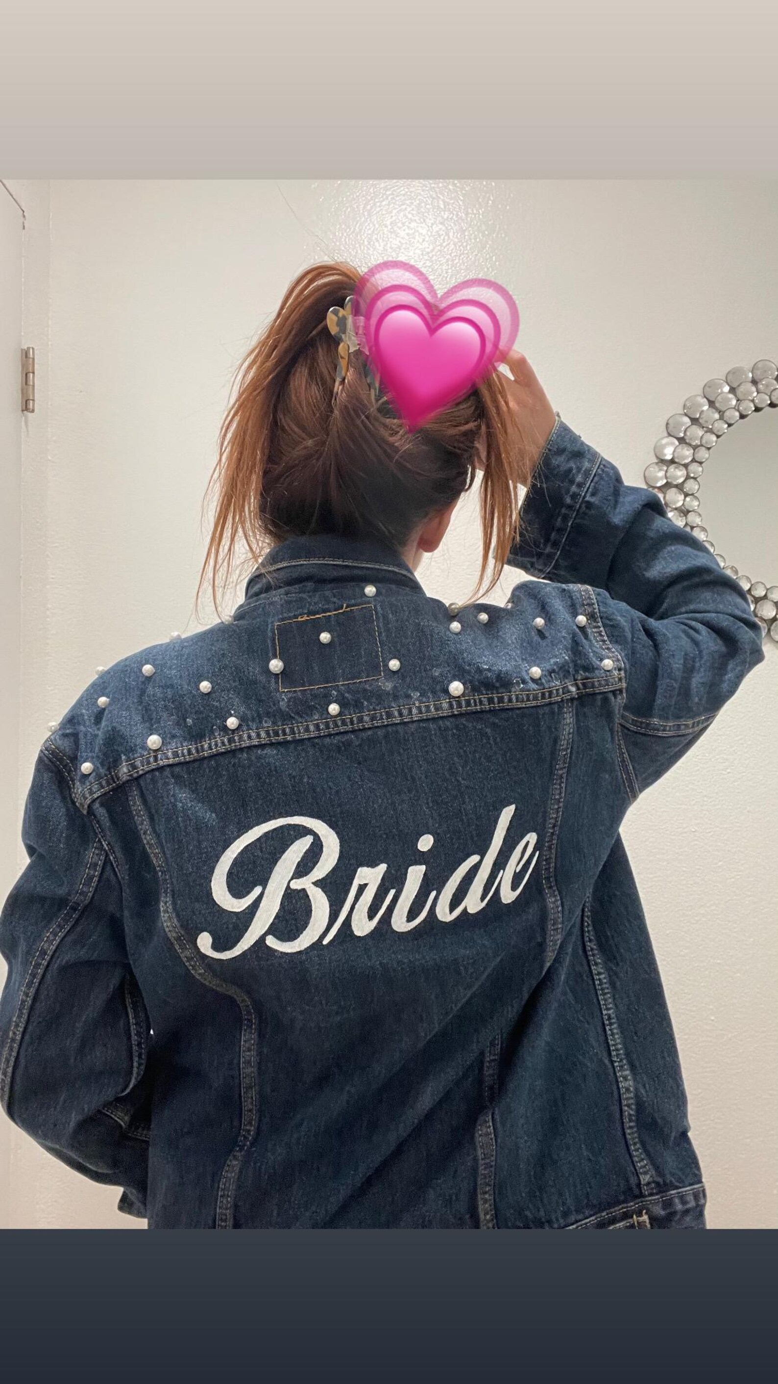 Custom Made Bridal Denim Jean Jacket - Etsy