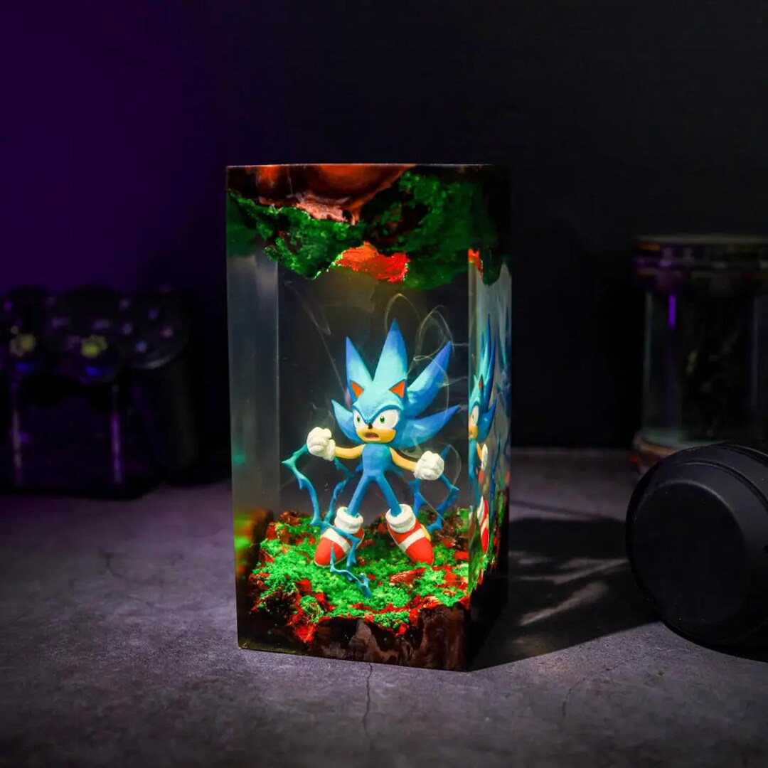S.onic the Hedgehog Game Handmade Resin Lamp,diorama Resin Epoxy,epoxy ...