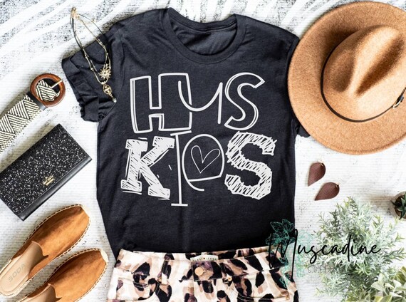 Huskies School Spirit Shirt Team Mascot Unisex Tee Sports | Etsy