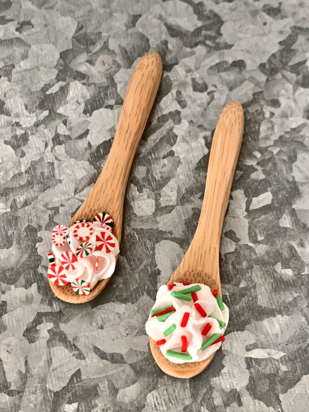 Fake Whipped Cream Mini Spoons Set of 2 Christmas Coffee - Etsy