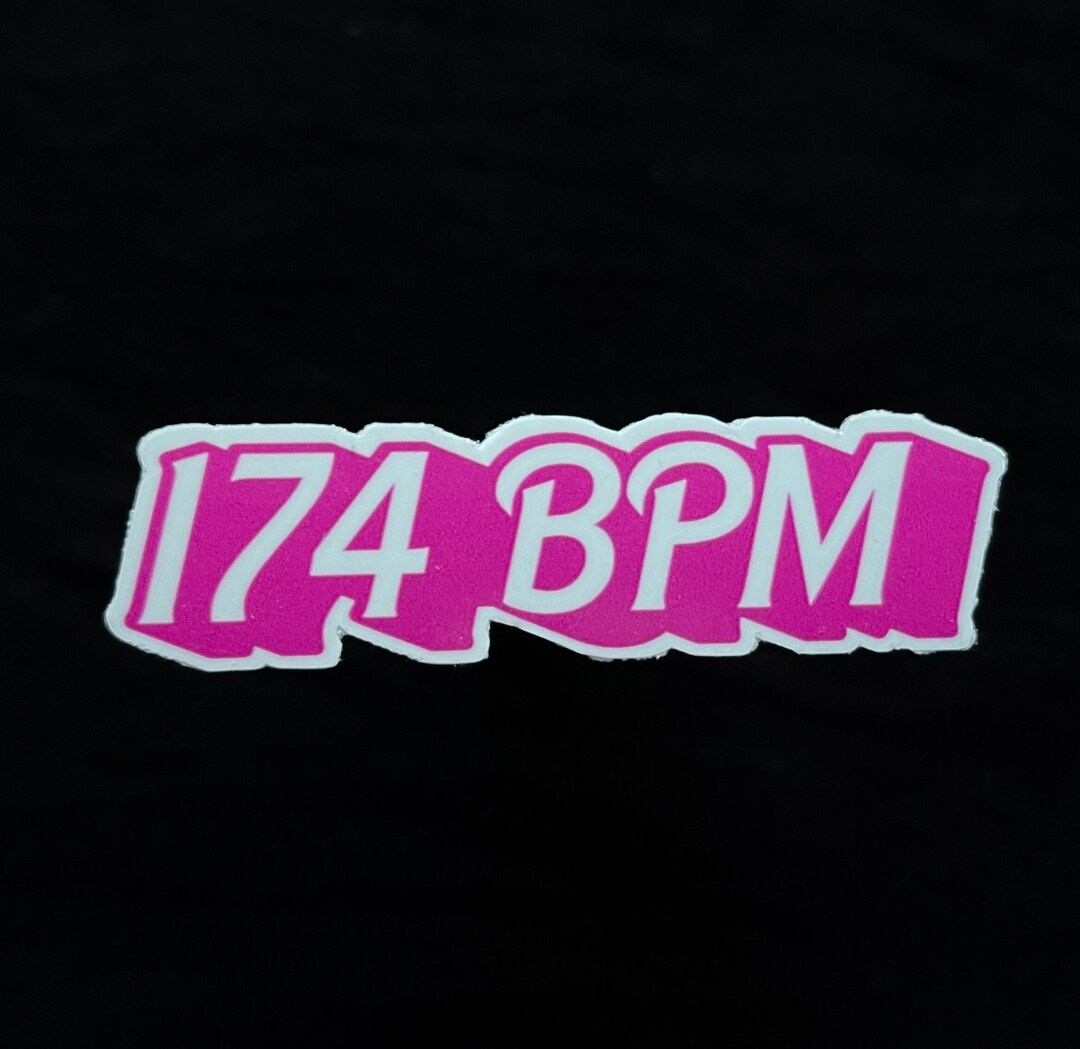 174 BPM, Drum and Bass Sticker, Dnb, Rave Gifts, EDM Sticker - Etsy