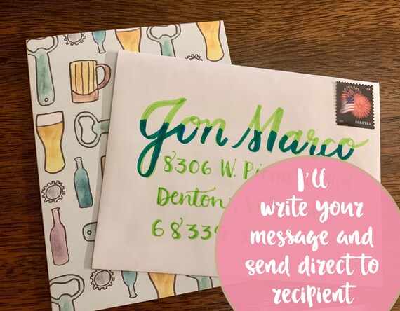 Handwritten Greeting Card Service Handwritten Message and - Etsy