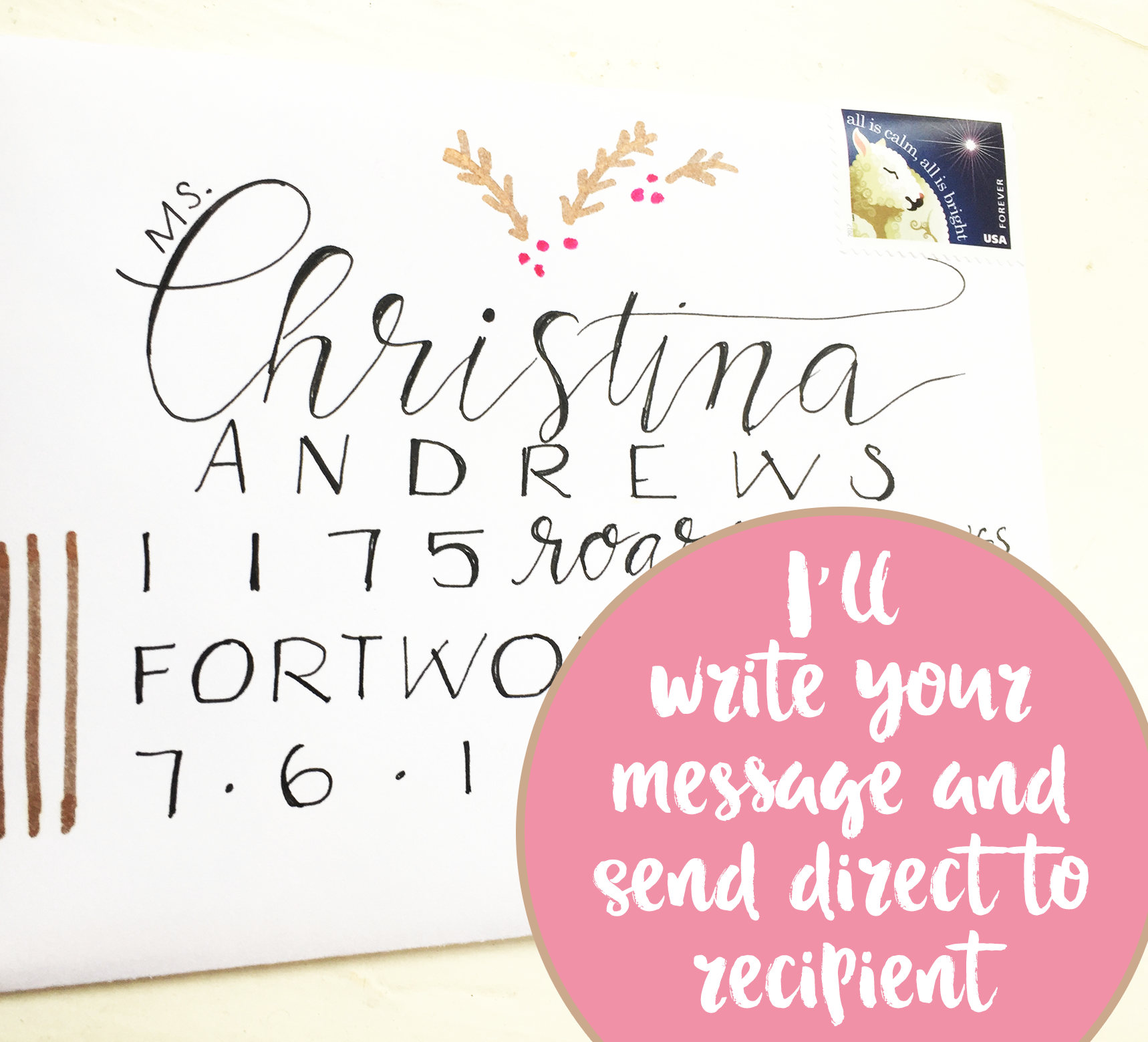 handwritten greeting card service Handwritten message and | Etsy