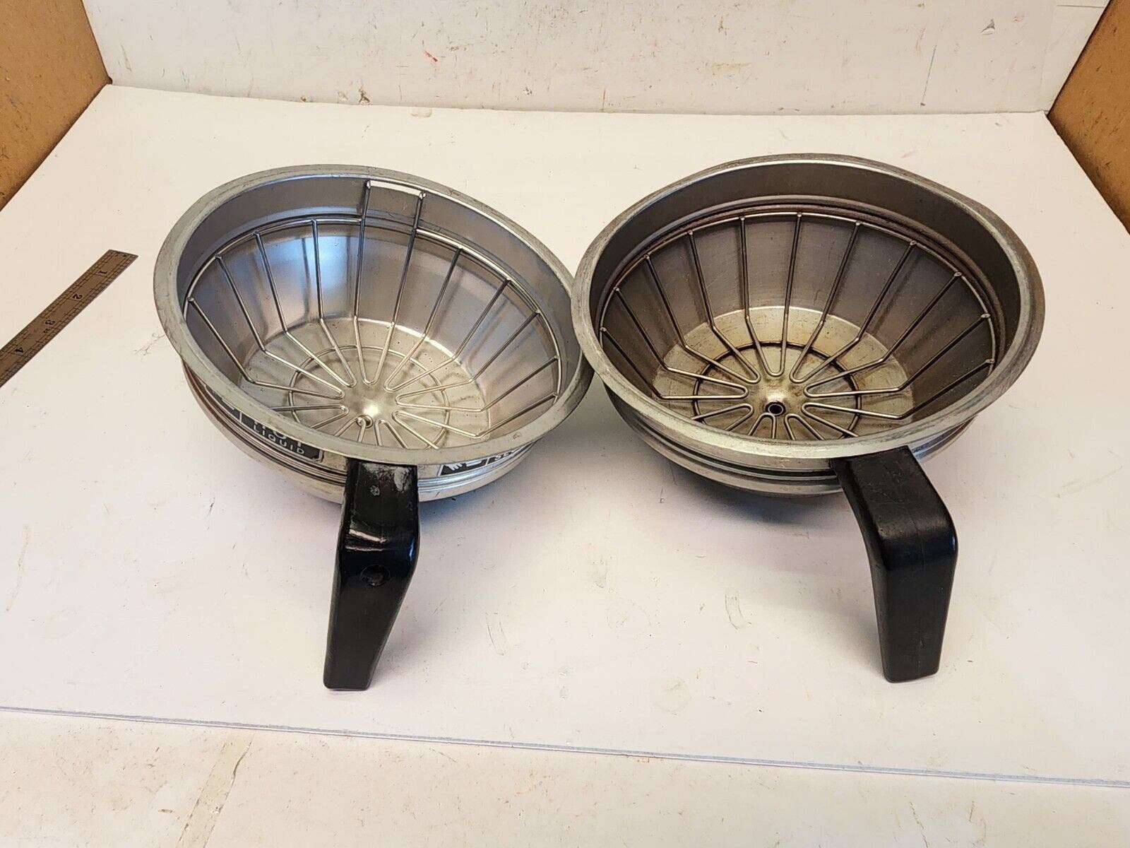 Lot 2 Bunn Brew Funnel Assembly, Stainless Steel Black Handle 7.62 ...