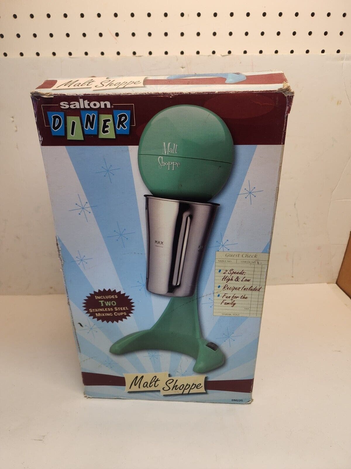 Salton Diner Malt Mixer Shake Mixer Dm22g With 2 Serving Cups NOS in ...