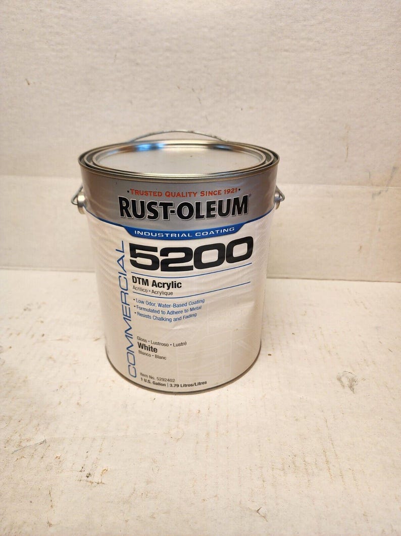 1 Gallon Rust-oleum Commercial 5200 System DTM Acrylics, Gloss White - Etsy