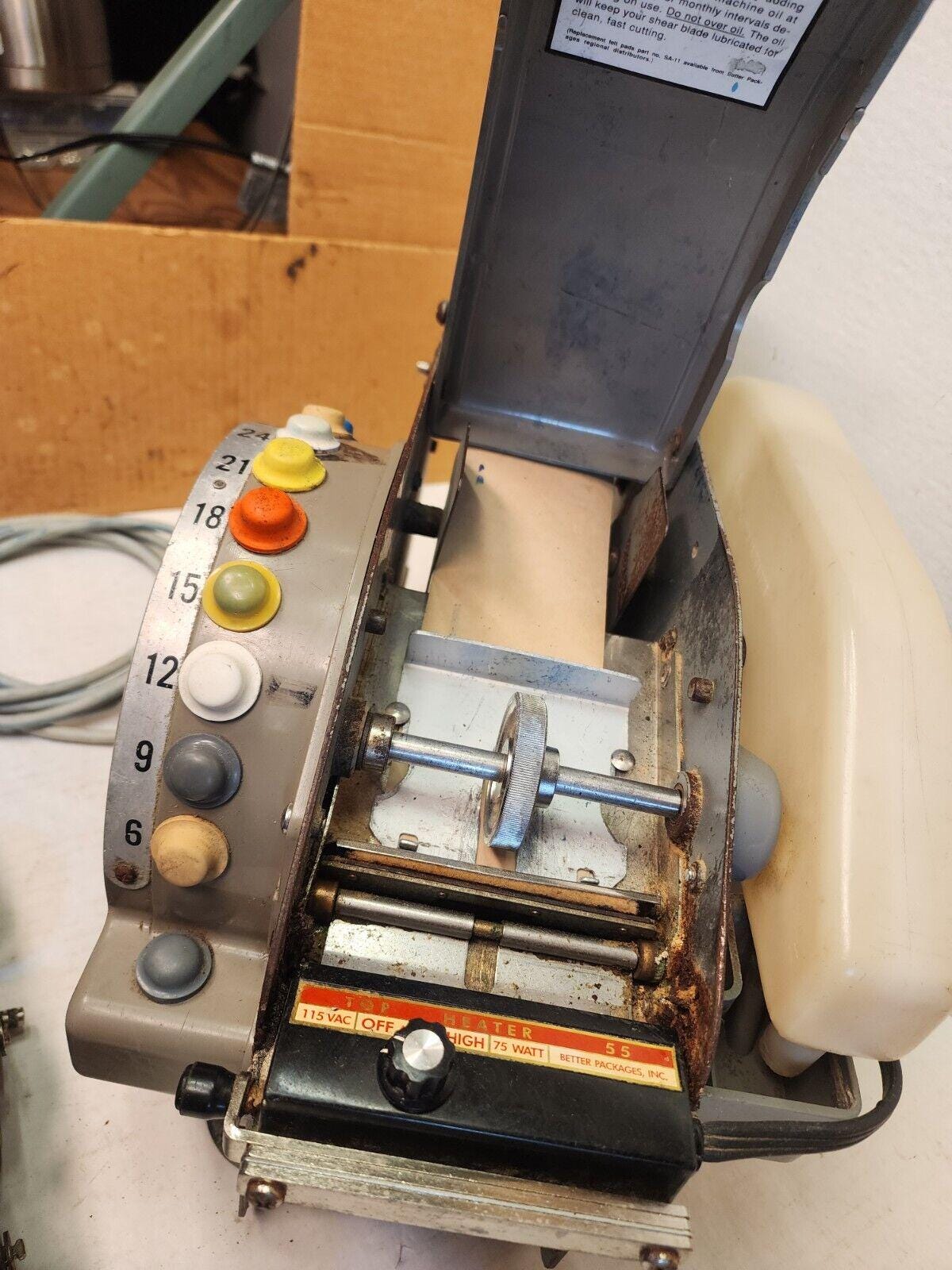 Better Pack 555S Electric Water Activated Gummed Tape Dispenser W/#6 ...