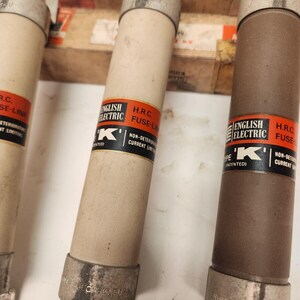 Lot 3 English Electric HRC Type 'K' FUSE K2PA 50A 3.3kv New Old Stock ...