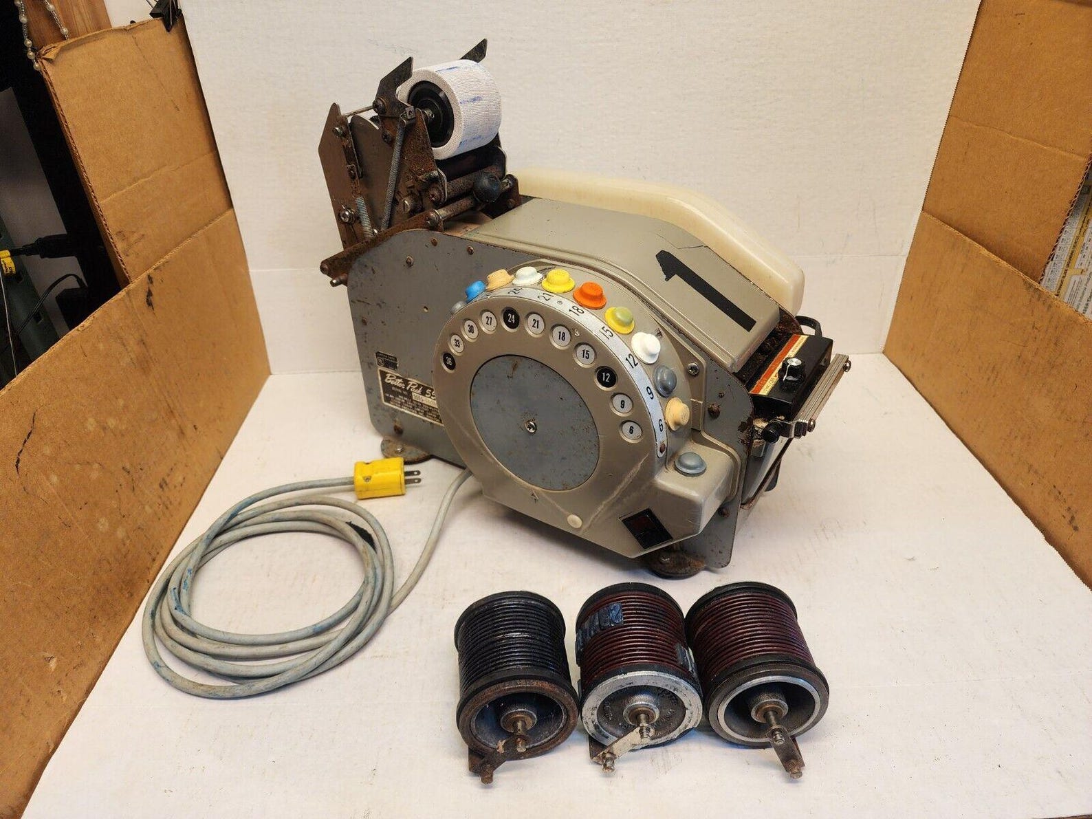 Better Pack 555S Electric Water Activated Gummed Tape Dispenser W/#6 ...