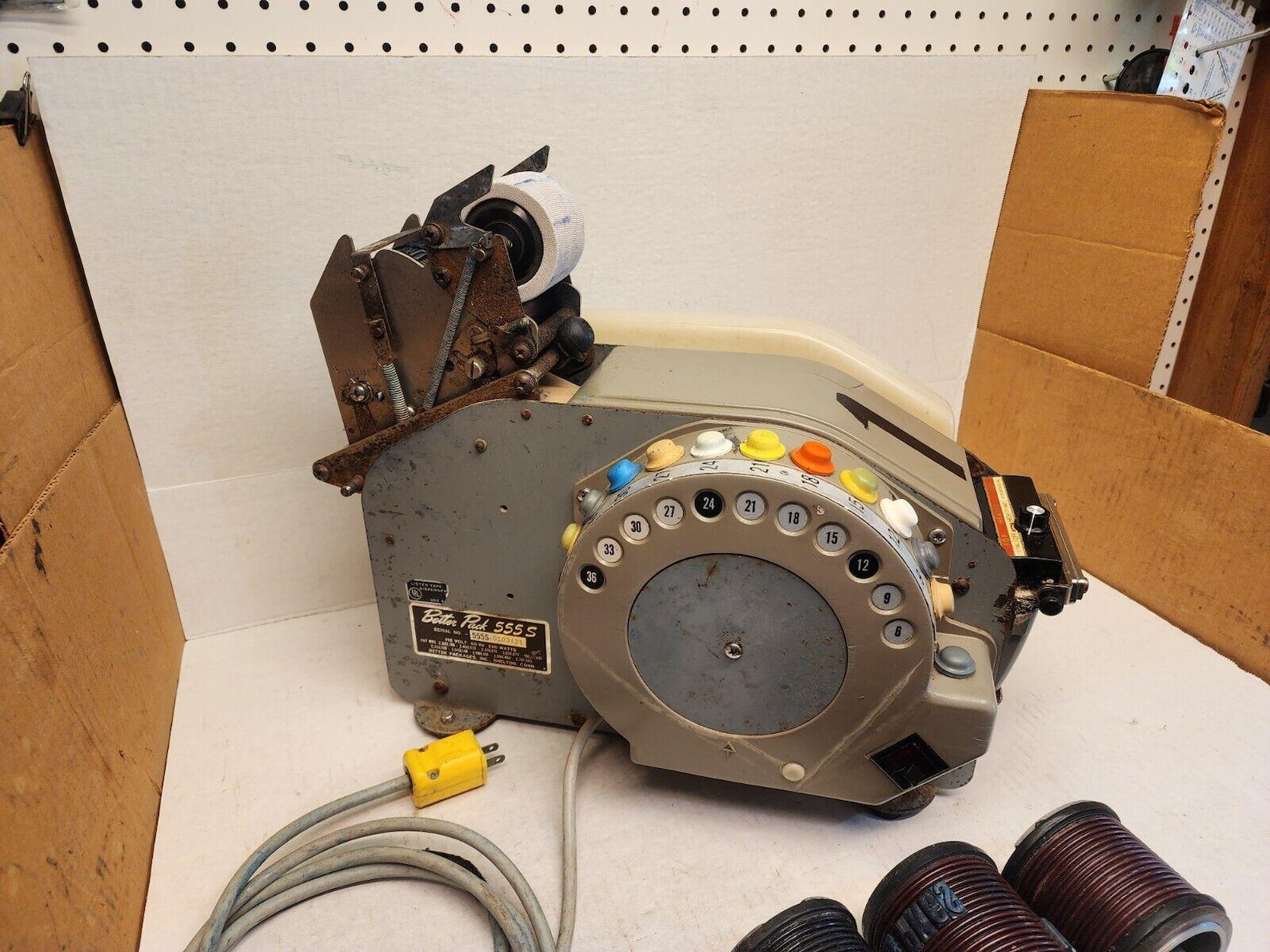 Better Pack 555S Electric Water Activated Gummed Tape Dispenser W/#6 ...