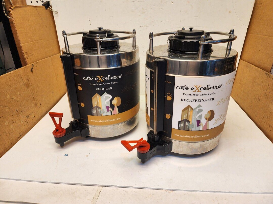 Lot 2 Newco 1 Gallon Econo Server With Level Indicators Thermal ...
