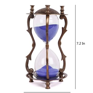 Antique Brass Pink/black/purple Sand Timer With Twigs Pillar Sand Timer ...