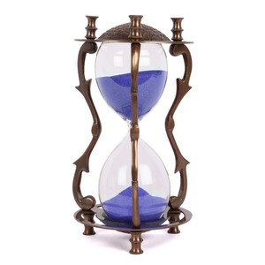 Antique Brass Pink/black/purple Sand Timer With Twigs Pillar Sand Timer ...