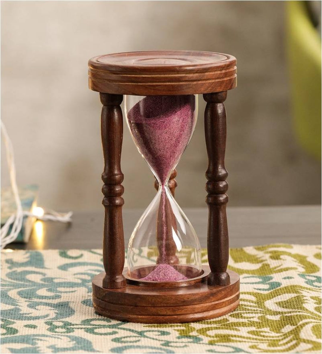 Nautical Wooden Pink Sand Timer Sand Glass Sand Clock for Gifting ...