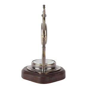 Ximdeco Nautical Vintage Brass Table Clock With Wooden Stand for Home ...