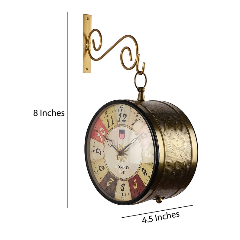 Vintage Copper/golden Dual Side Victoria Station Dial Metal Carving ...