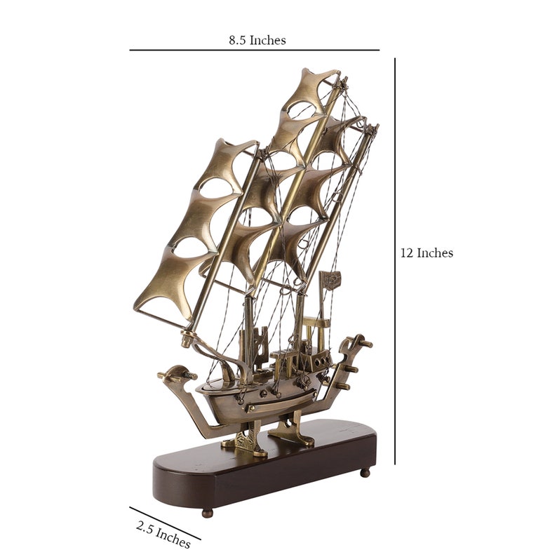 Brass and Wooden Handcrafted Nautical Marine Casted Ship Decorative and ...