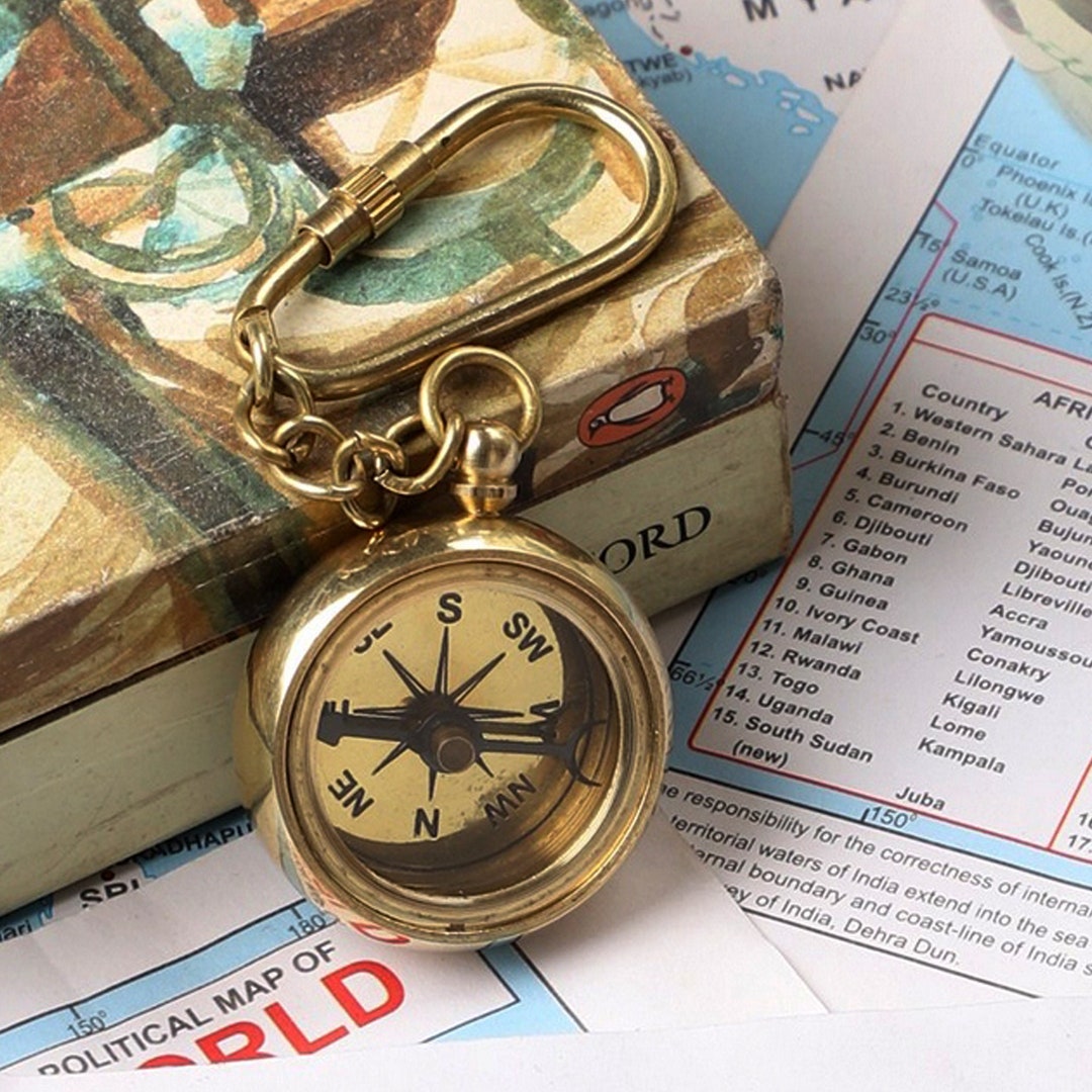 Nautical Antique Brass Vintage Solid Car Hook Keychain Ross London ...