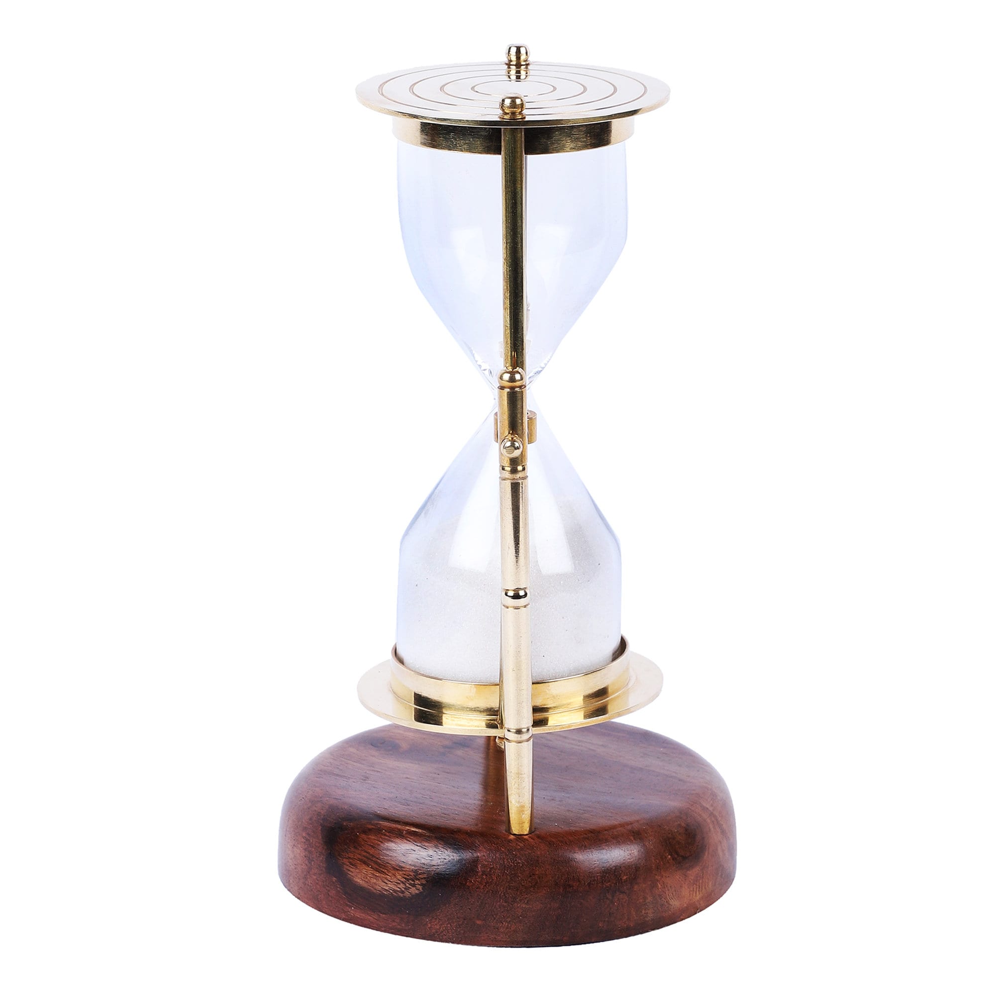Nautical Antique Brass Hanging Sand Timer With Wooden Stand Sand Glass ...
