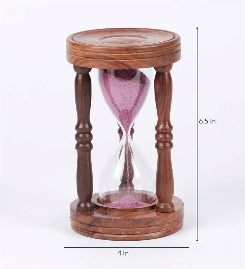 Nautical Wooden Pink Sand Timer Sand Glass Sand Clock for Gifting ...