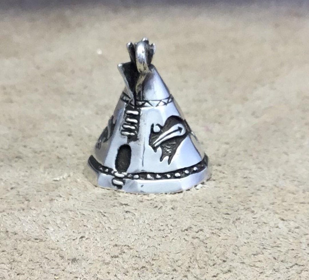 Tipi Charm in Sterling Silver-native American Tipi Southwest Jewelry ...