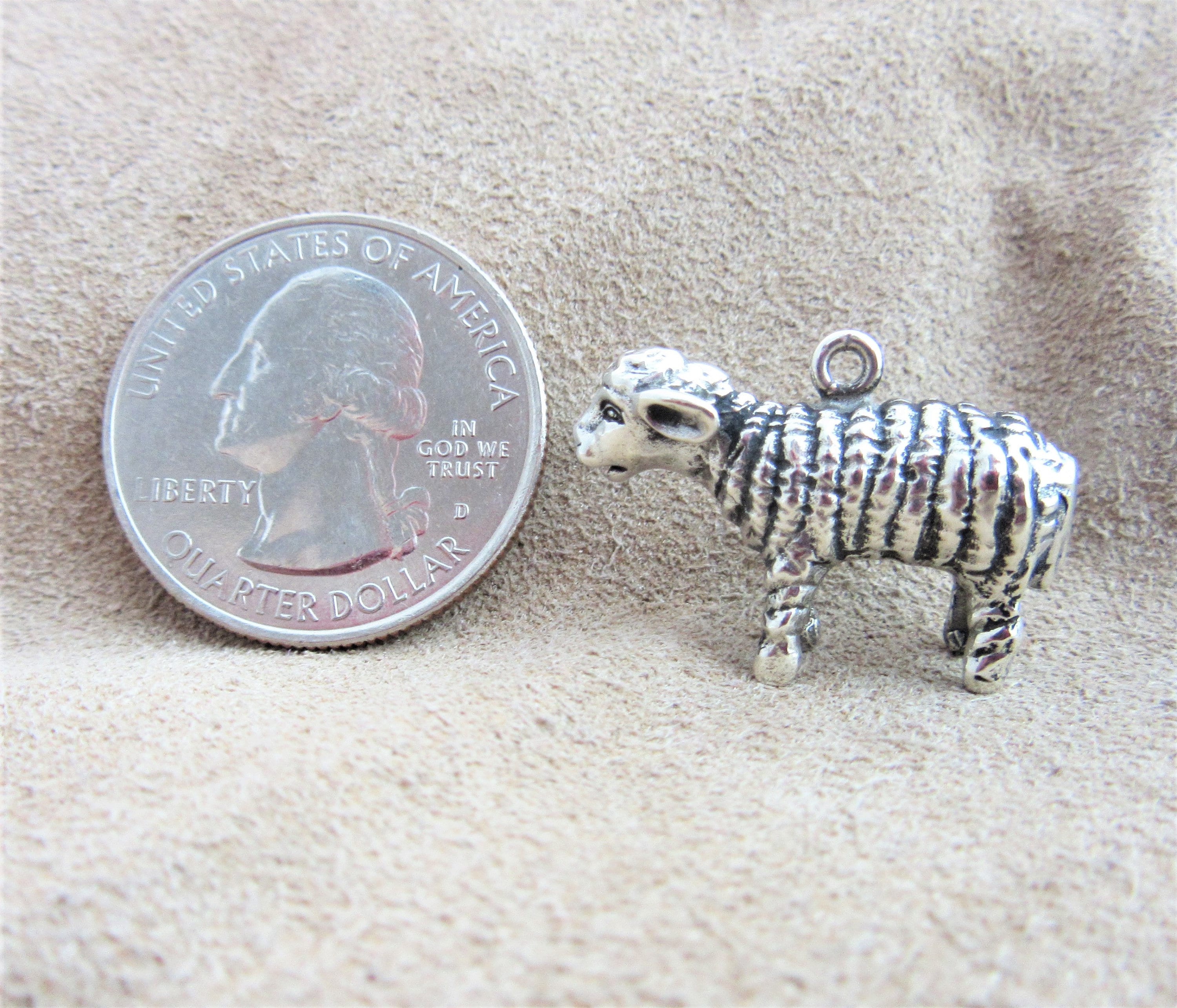 Lamb Sheep Sterling Silver Charm Lamb Pendant Sheep Charm - Etsy