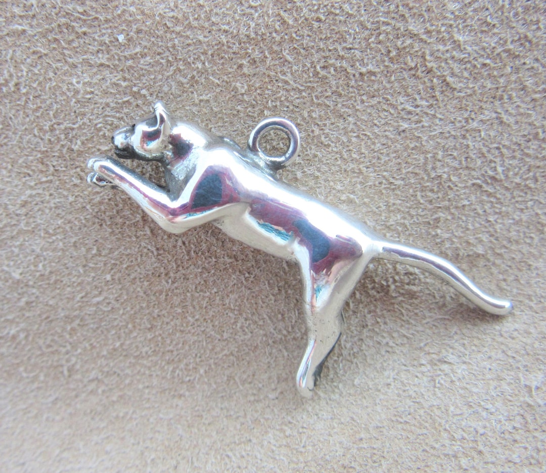 Puma Cougar Sterling Silver Charm Big Cat Charm Sterling Silver Cougar ...